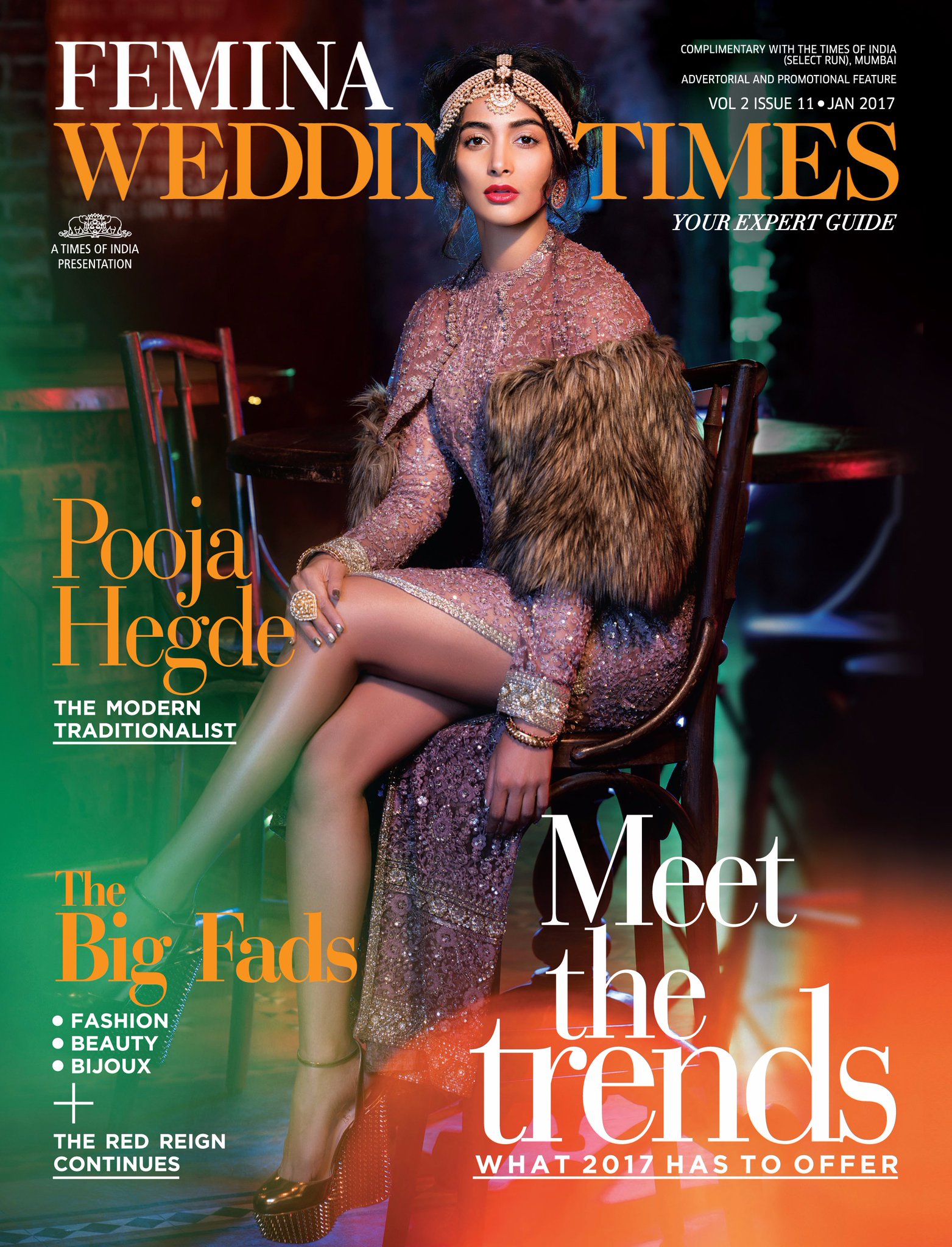 Pooja Hegde On The Cover Of Femina Wedding Times January 2017 | News